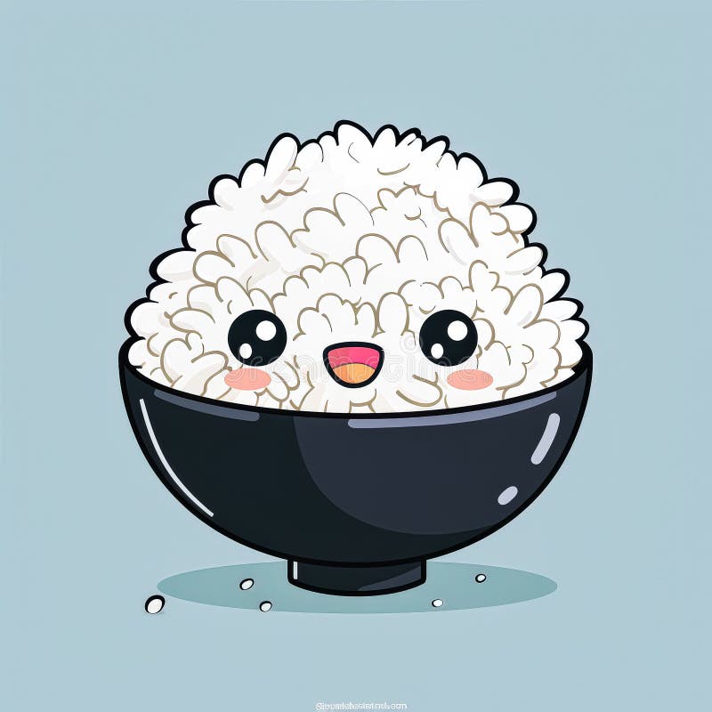 112 Black White Cartoon Rice Stock Photos - Free & Royalty-Free Stock ...