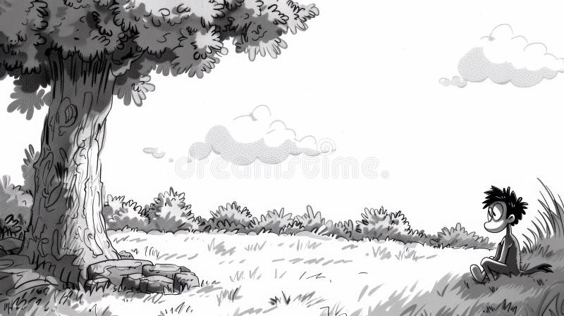 107 Sitting Under Tree Cartoon Stock Photos - Free & Royalty-Free Stock ...