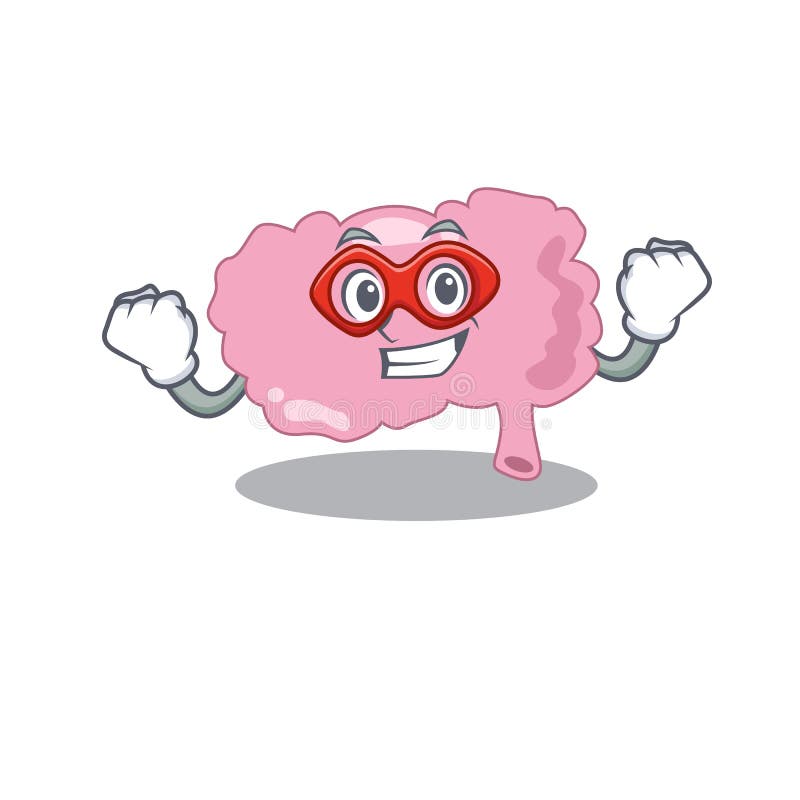 A Cartoon Drawing of Brain in a Super Hero Character Stock Vector ...