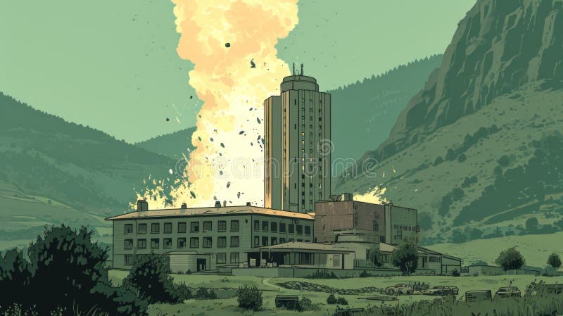 A Cartoon Drawing of a Man Riding on the Back of a Scooter, AI Stock ...