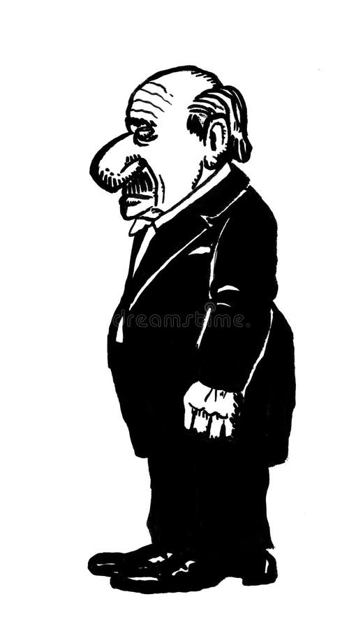 Cartoon Drawing Of A Butler Stock Illustration - Illustration: 12140078