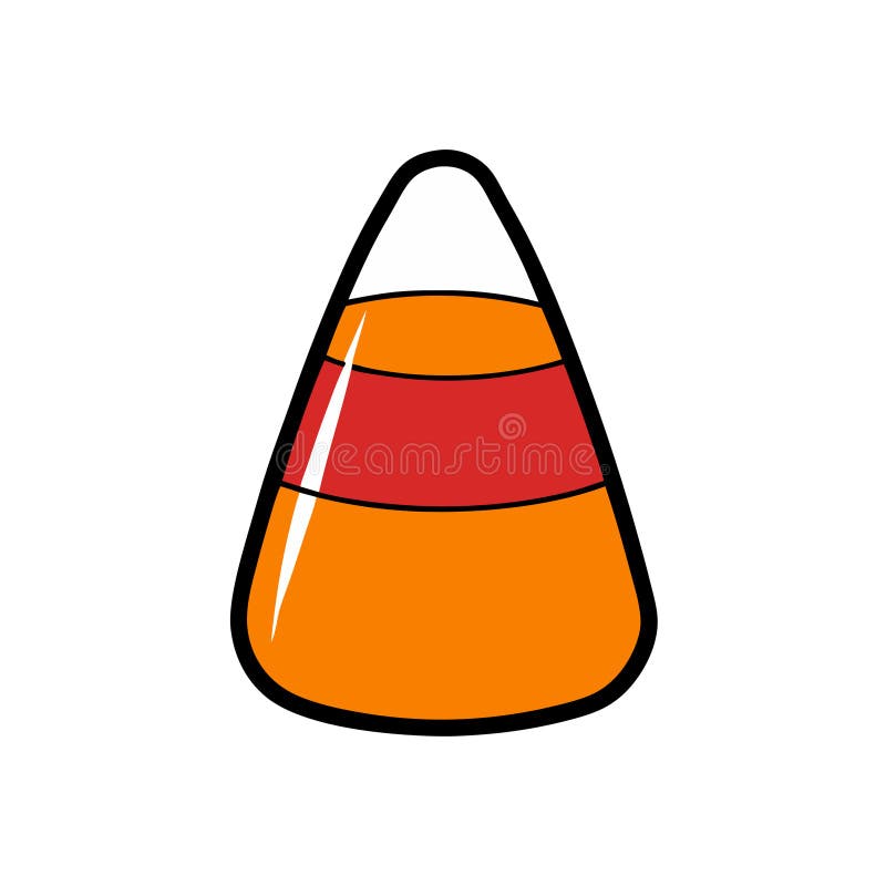 A Cartoon Drawing of a Candy Cane with a Red Stripe Stock Illustration ...