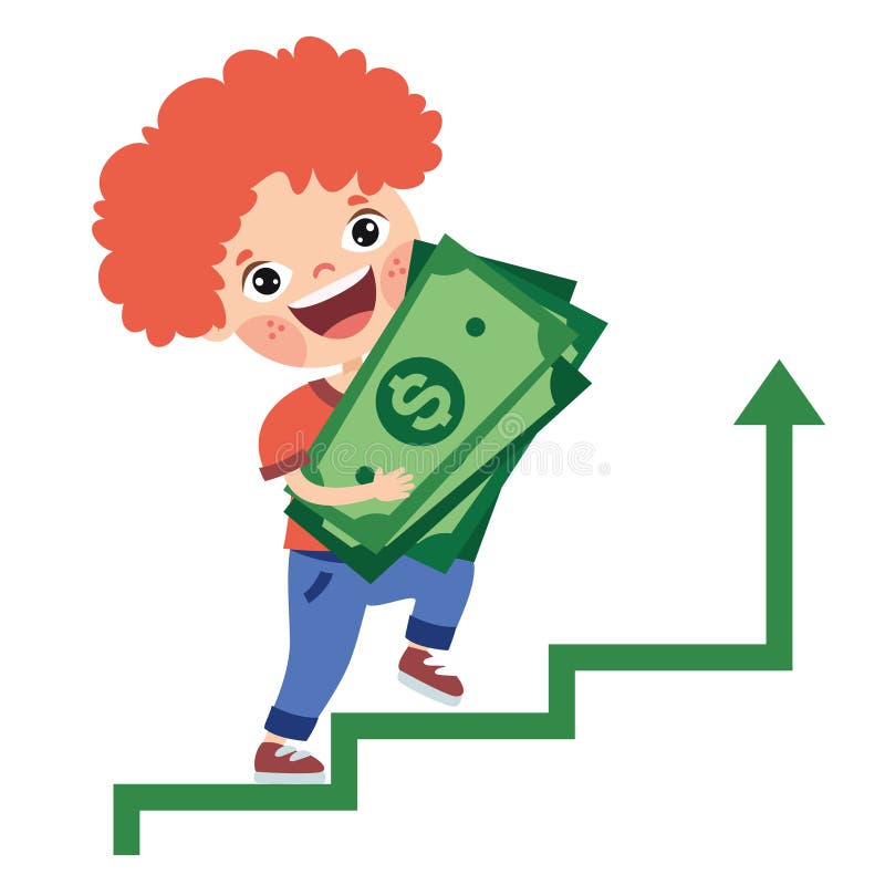 Cartoon Drawing for Economy and Finance Stock Vector - Illustration of ...