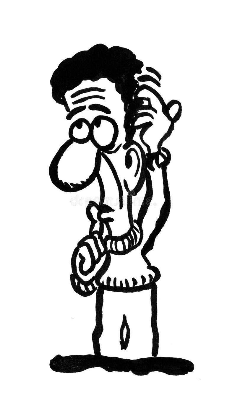 Black Man Scratching His Head Stock Illustrations 75 Black Man