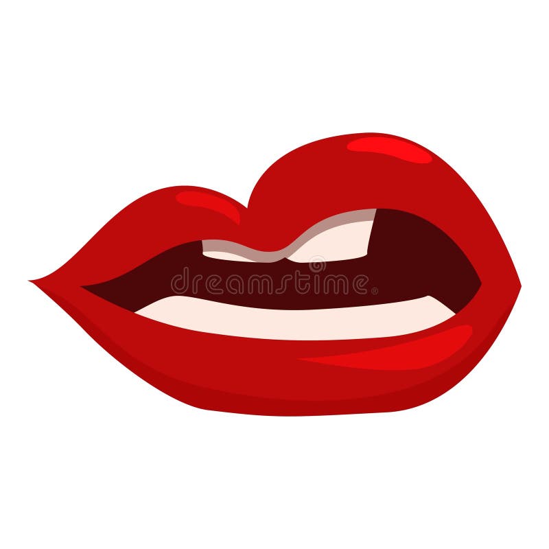 Biting Red Lips Teeth Pop Art Stock Illustrations – 73 Biting Red Lips ...