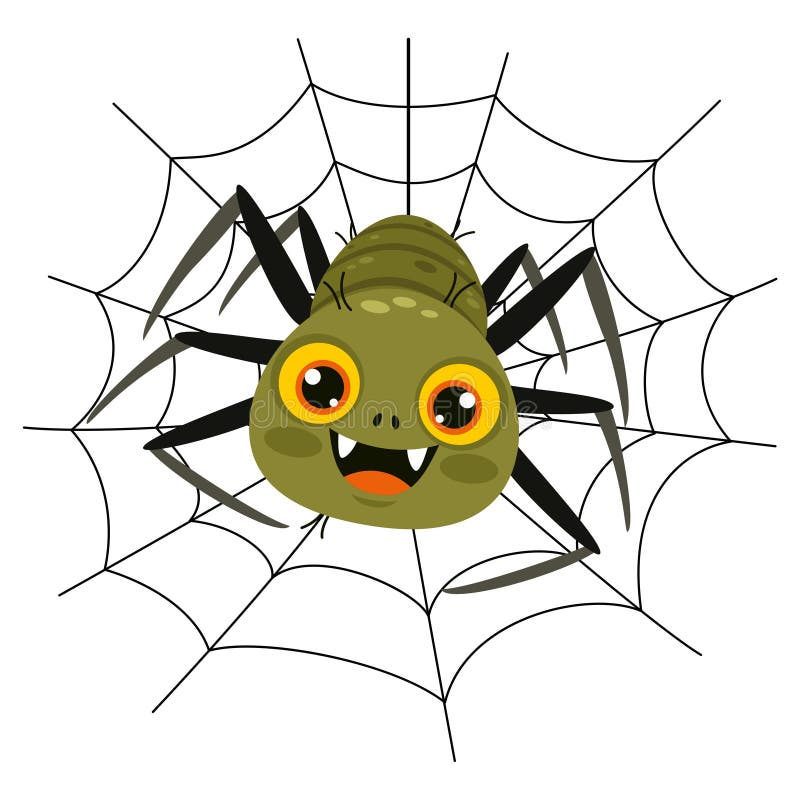 Cartoon Drawing of a Spider Stock Vector - Illustration of halloween ...