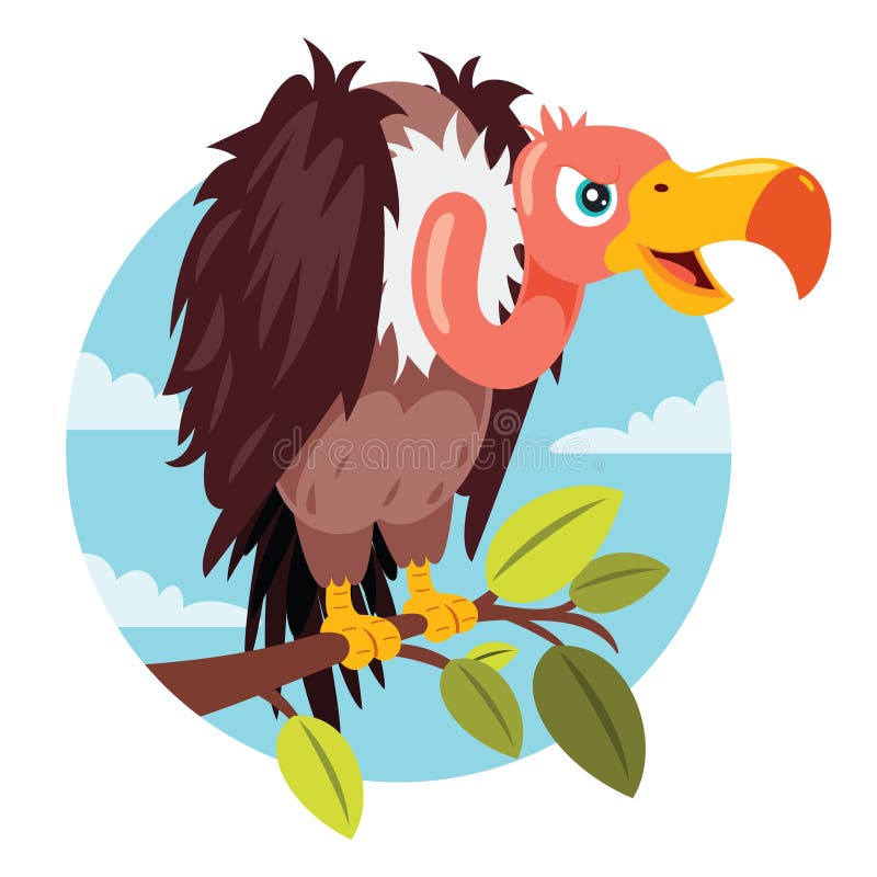 Cartoon Drawing of a Vulture Stock Illustration - Illustration of ...