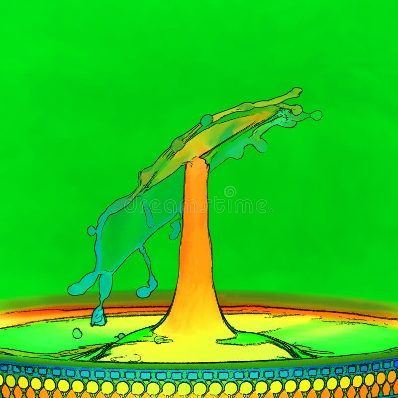 Cartoon Drawing of a Water Drop Shape Stock Illustration - Illustration ...