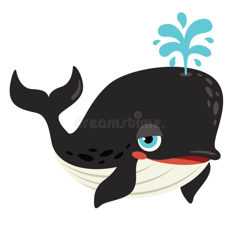 Cartoon Drawing of a Whale stock vector. Illustration of orca - 256924605