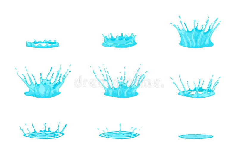 Cartoon Dripping Water Effect Set on a White. Vector Stock Vector ...