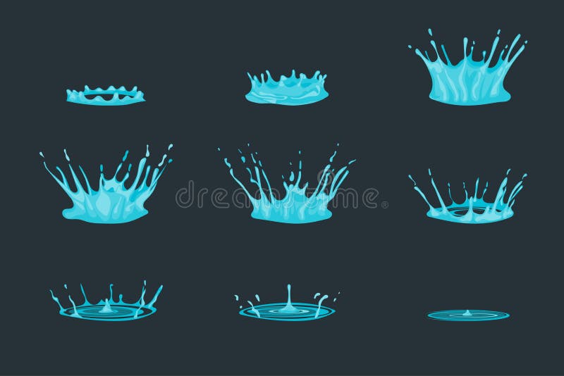 Cartoon Dripping Water Effect Set on a White. Vector Stock Vector ...