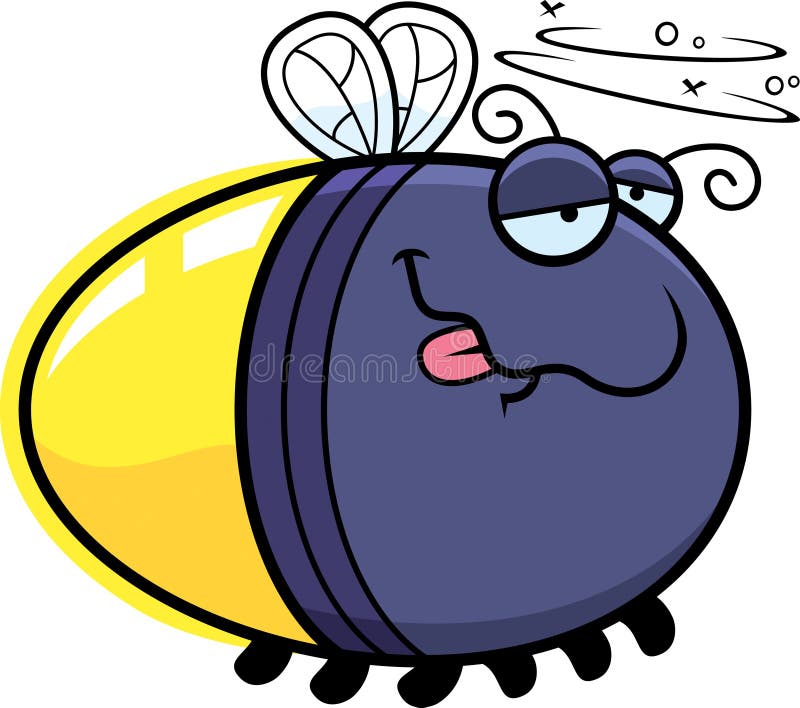 Sad Cartoon Firefly stock vector. Illustration of pest - 47088467