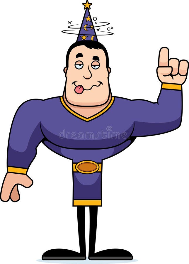 Cartoon Drunk Wizard stock vector. Illustration of intoxicated - 116223434