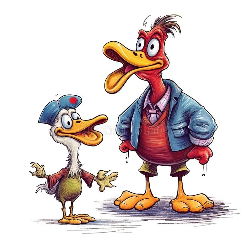 Cartoon Duck. Happy Duck Illustration Stock Illustration - Illustration ...