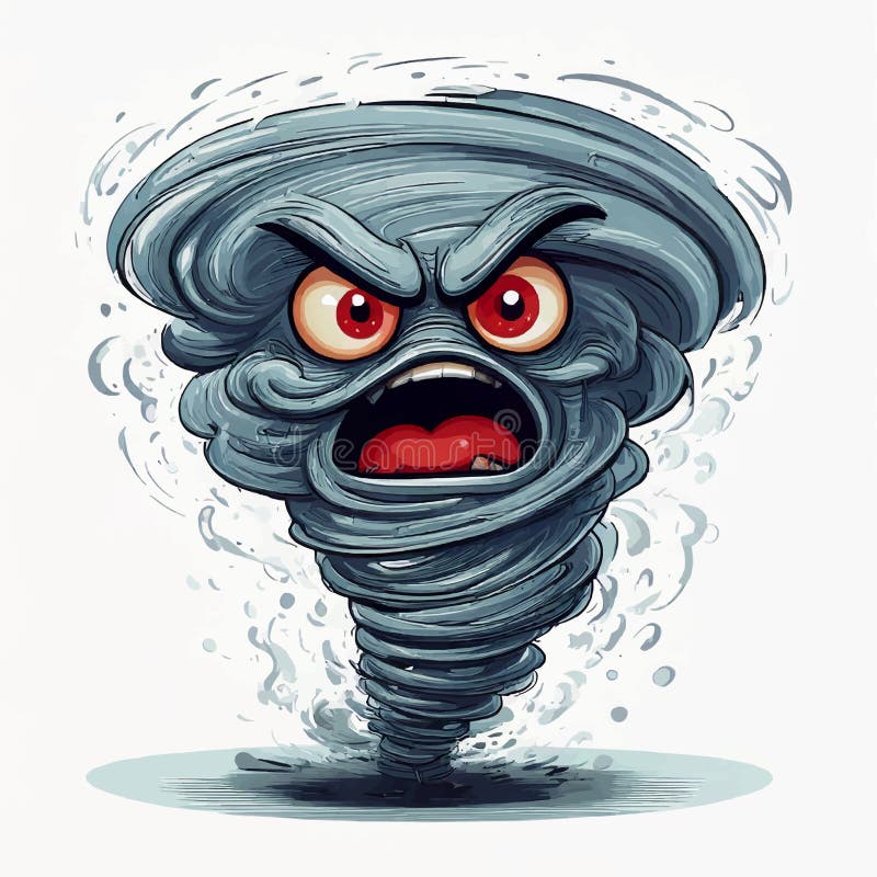 A Cartoon Dynamic Vortex with Sharp Teeth Stock Vector - Illustration ...