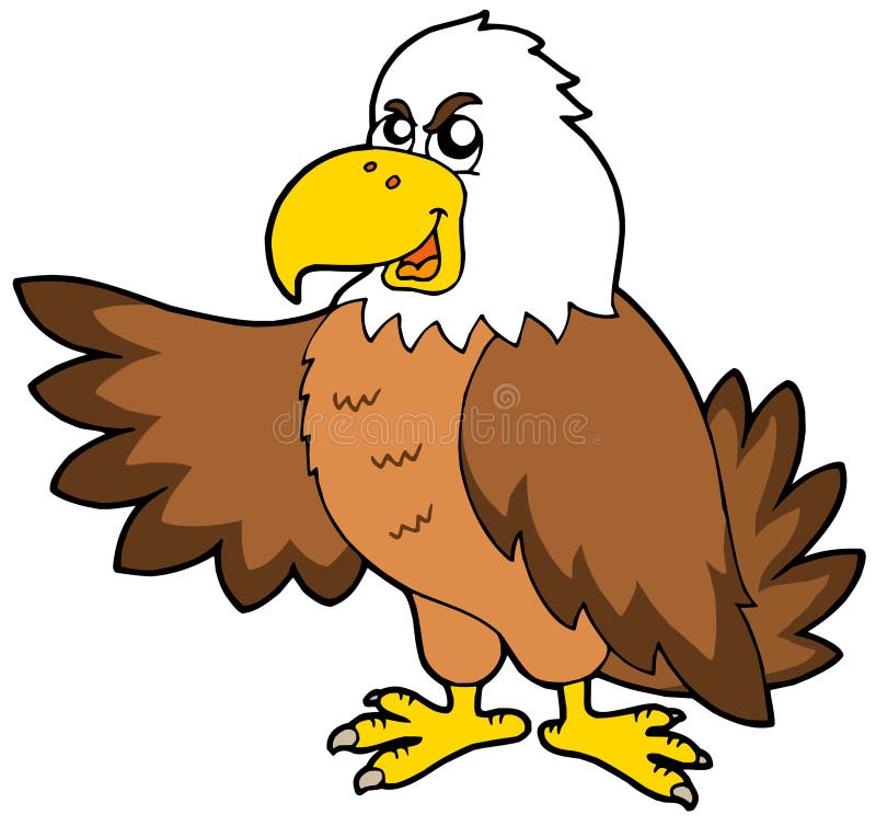 Strong eagle cartoon stock vector. Illustration of feather - 33236088