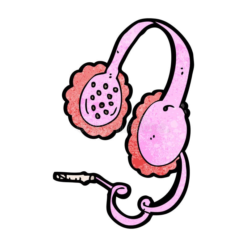 Cartoon earphones stock vector. Illustration of cute - 38052808