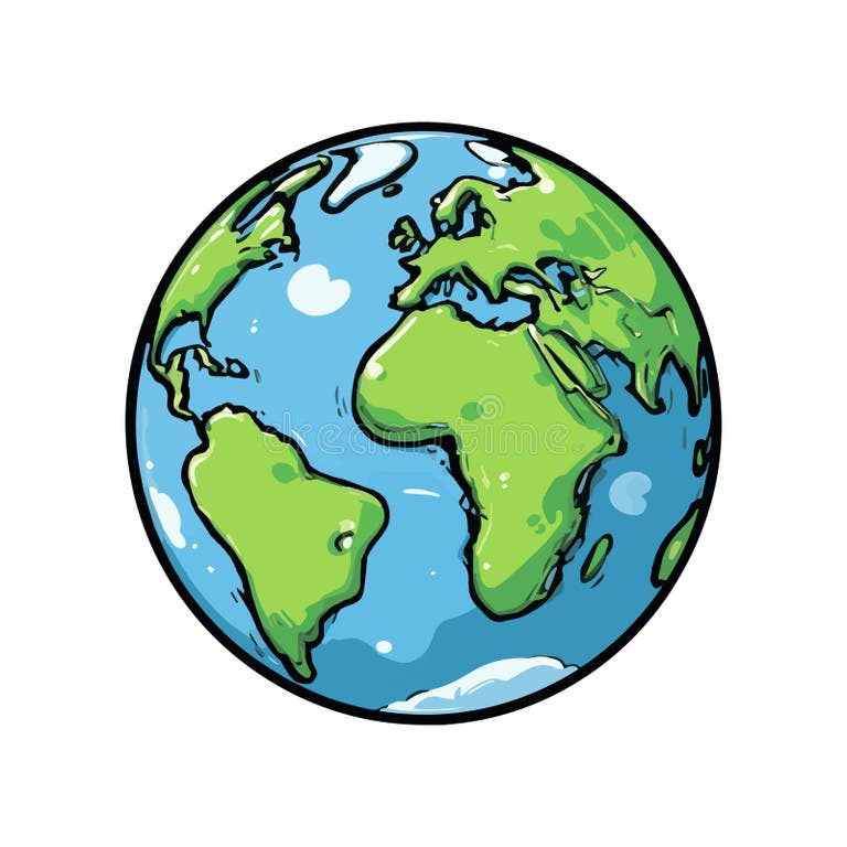 Cartoon Earth Vector Illustration Clean Vector, Stock Vector ...