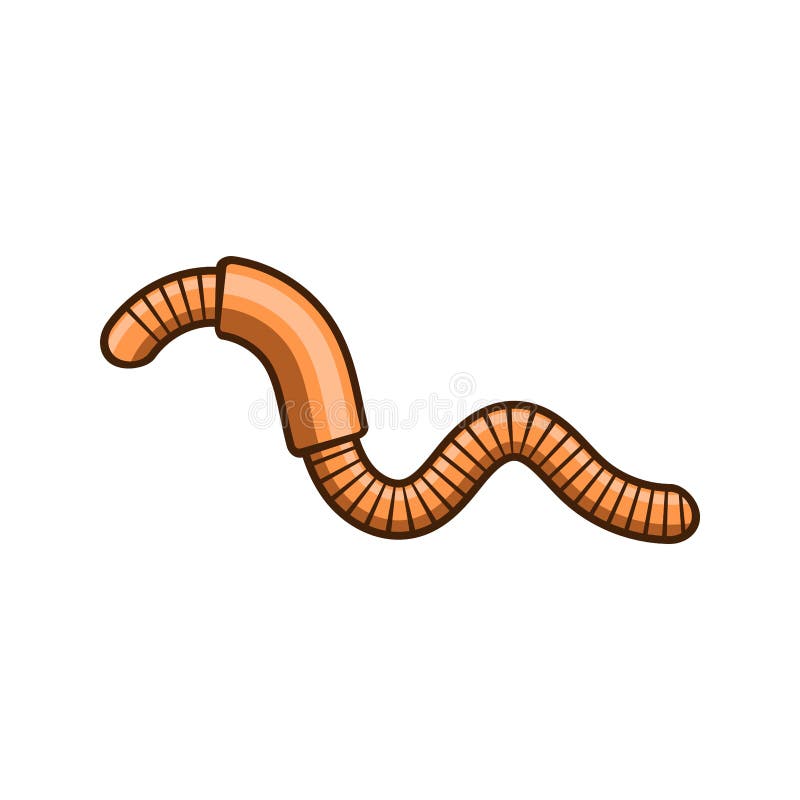 Cartoon earthworm stock vector. Illustration of simple - 261715148