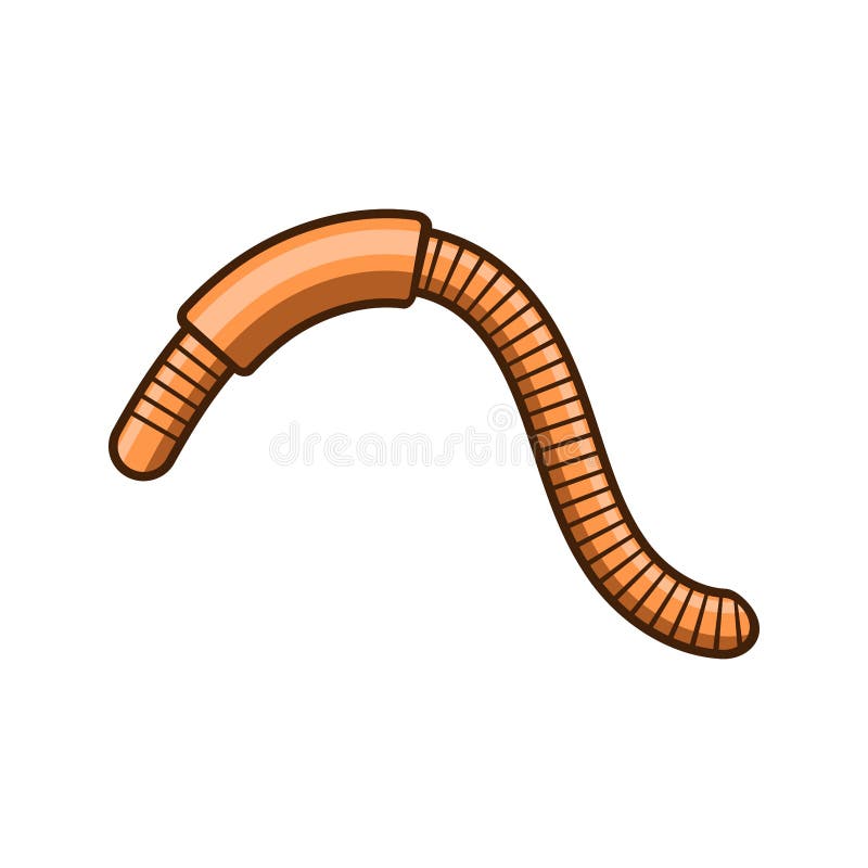 Cartoon earthworm stock vector. Illustration of worm - 261715156