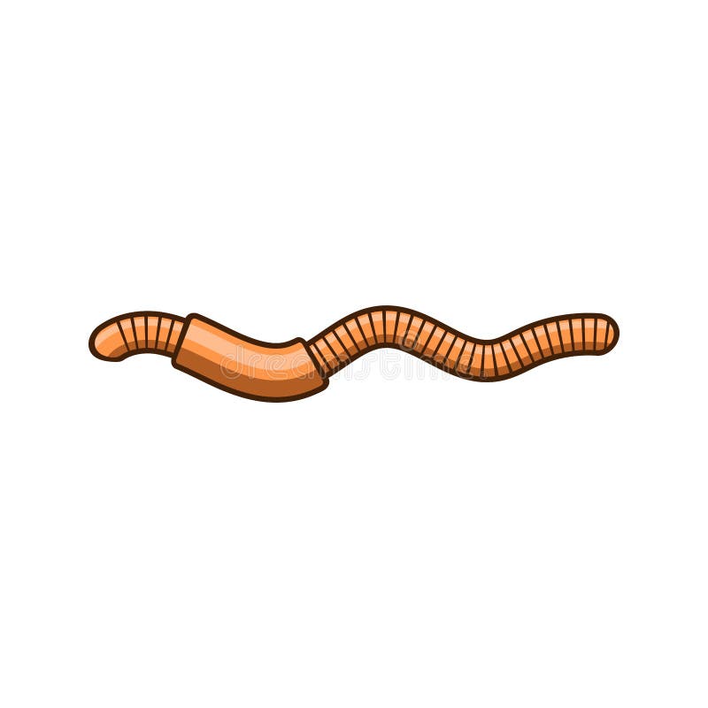 Cartoon earthworm stock vector. Illustration of icon - 261715195