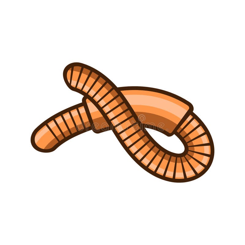 Cartoon earthworm stock vector. Illustration of vector - 261715240
