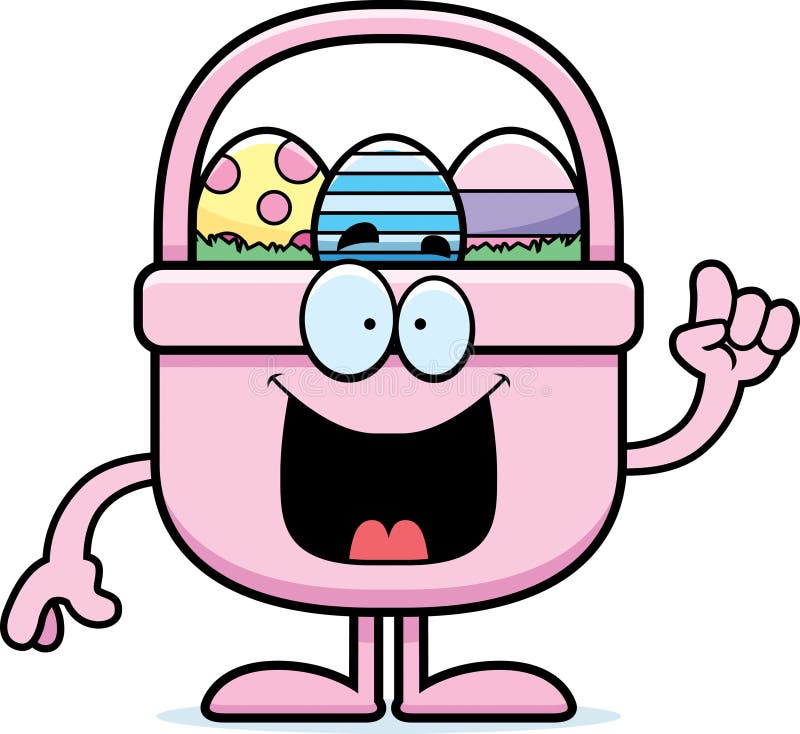 Cartoon Easter Basket Idea stock vector. Illustration of vector - 47752201
