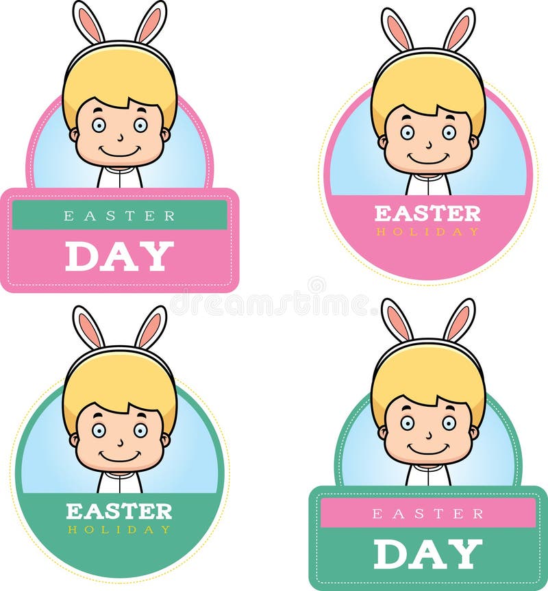 Cartoon Easter Bunny Boy Graphic Stock Vector - Illustration of child ...