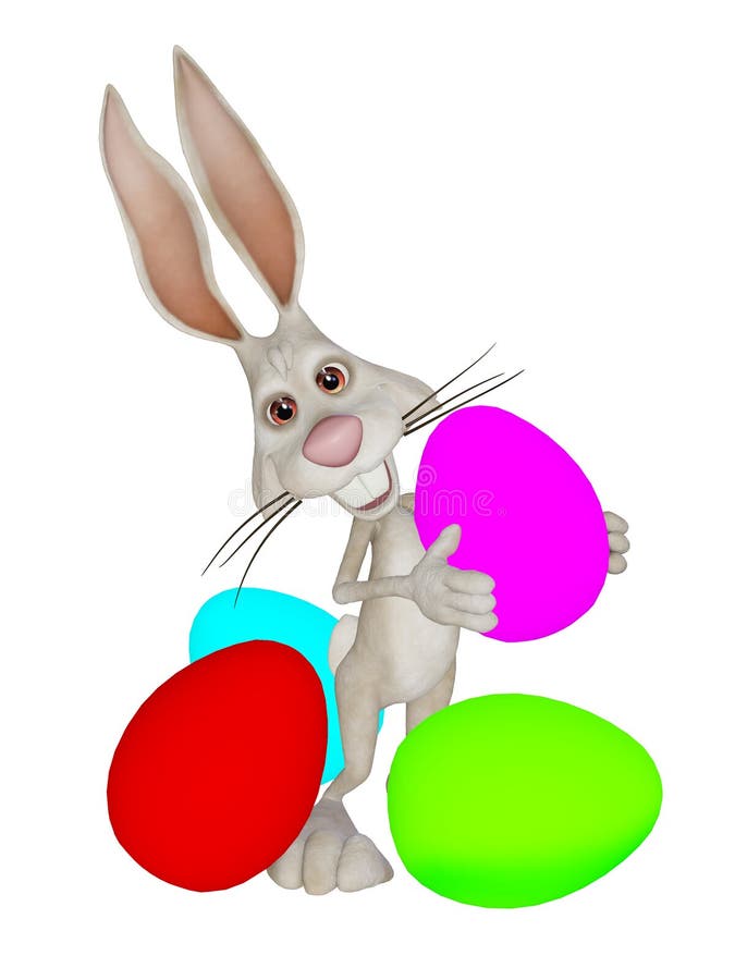 Easter Bunny Playing Football Stock Illustration - Illustration of ...