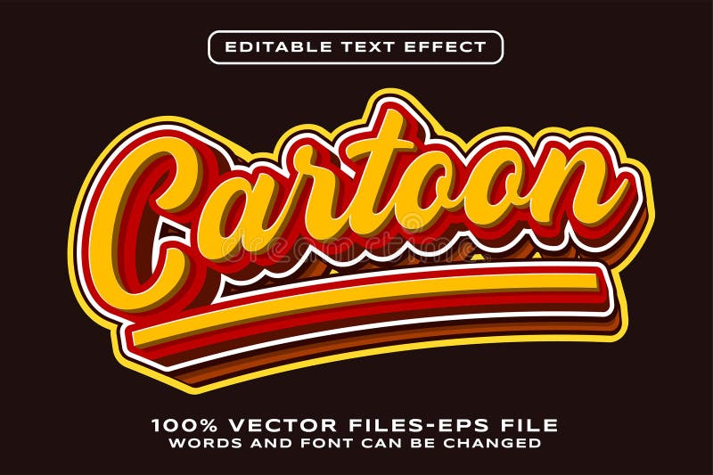 Cartoon Editable Text Effect Stock Vector Illustration Of Style Font