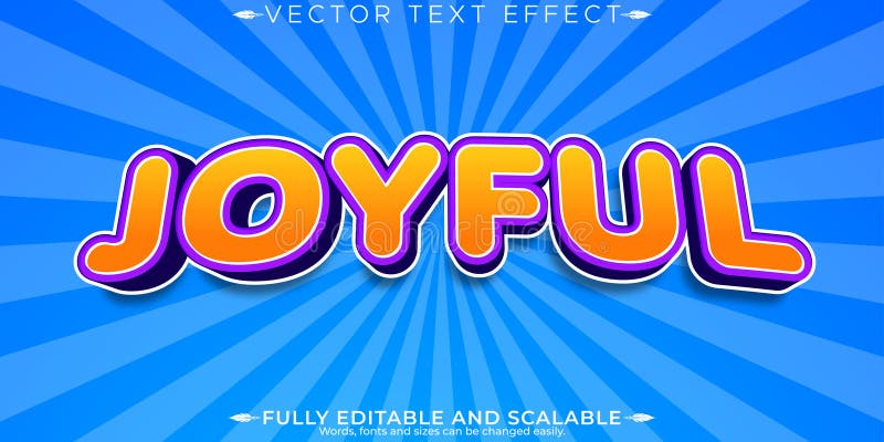 Cartoon Editable Text Effect, Editable Joyful and Happy Text Style ...