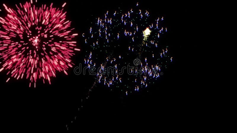 Cartoon effect of firework stock video. Video of detail - 192975435