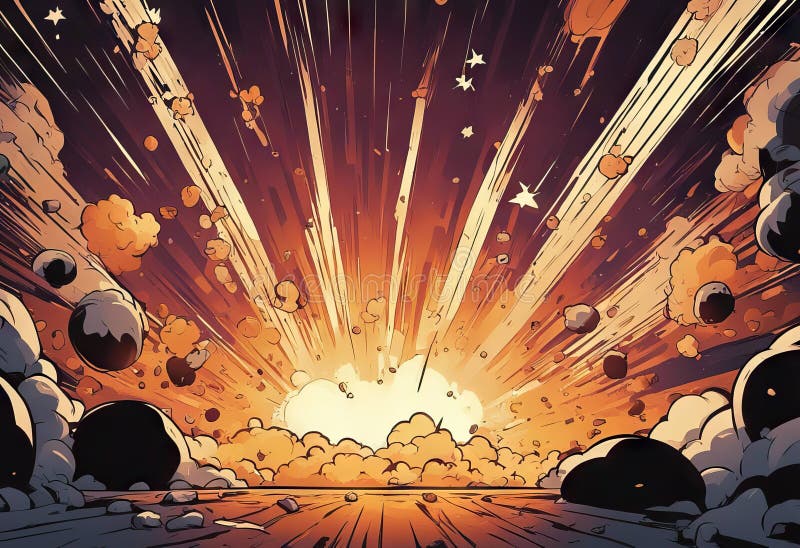 Cartoon Effects Explosion Design Element Stock IllustrationComic Book ...