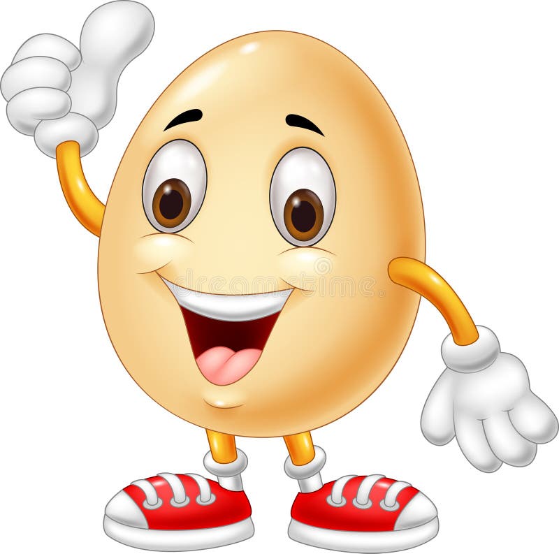 Cartoon Egg Giving Thumb Up Stock Vector - Illustration of nature ...