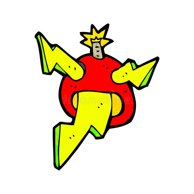 Cartoon electric bomb stock vector. Illustration of funny - 38062806