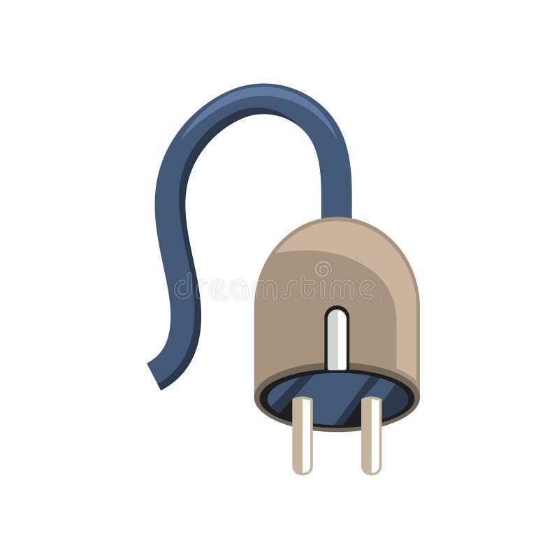 Cartoon Electric Plug Vector Elements Stock Vector - Illustration of ...