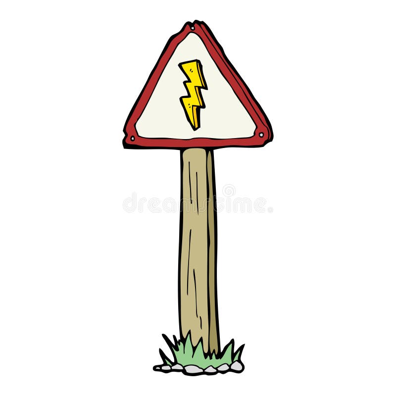 Electrical warning sign stock illustration. Illustration of danger ...