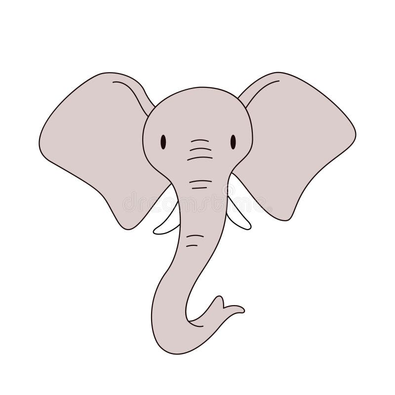Elephant Head Cartoon Outline Stock Illustrations – 1,677 Elephant Head ...