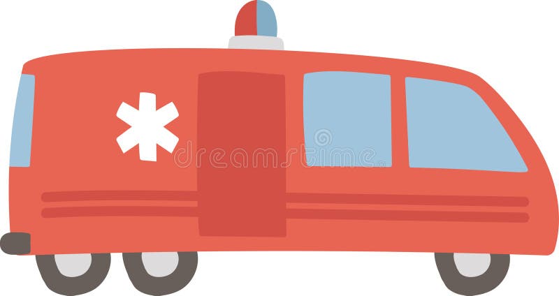 Cartoon Emergency Vehicle stock vector. Illustration of vehicle - 365204218