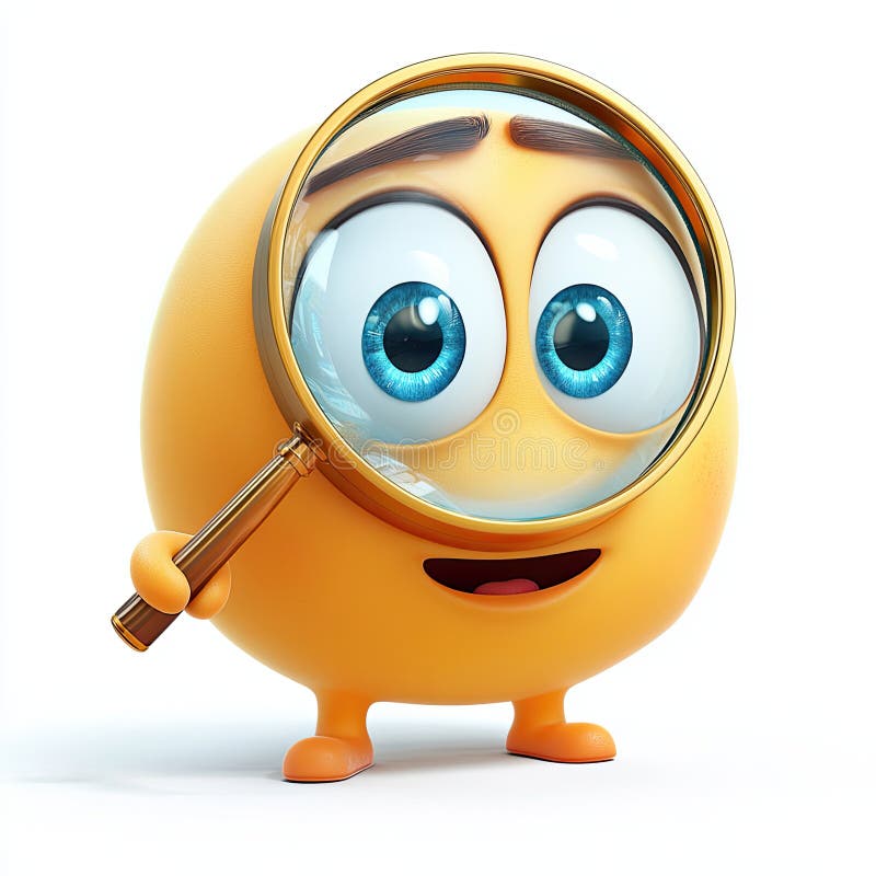 Emoji Magnifying Stock Illustrations – 521 Emoji Magnifying Stock ...