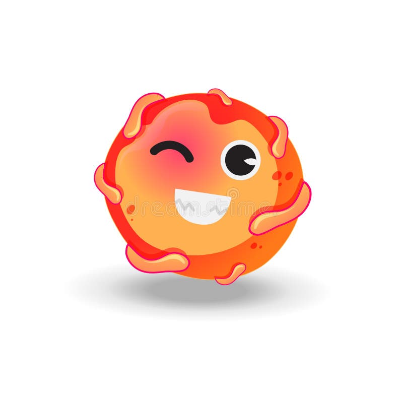 Cartoon Emojis of Bacteria Virus Stock Vector - Illustration of ...