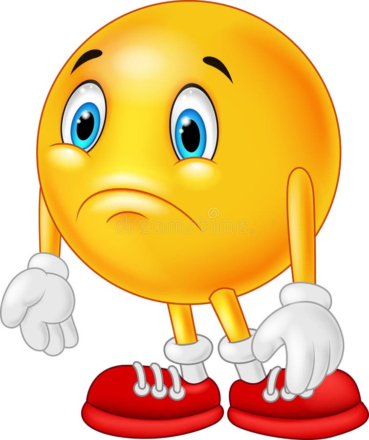 Cartoon emoticon sad stock vector. Illustration of crying - 55843513