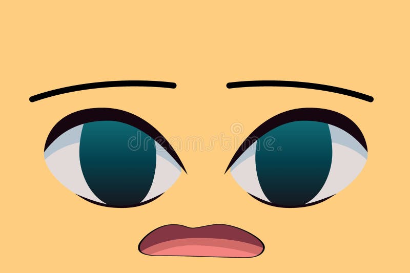 Cartoon Emotion Background . Anime Concept Style Stock Illustration ...