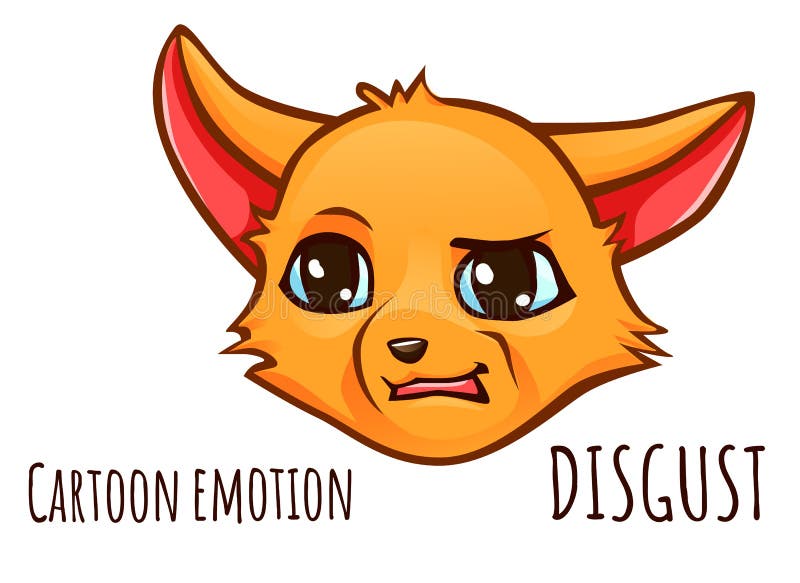 Cartoon Emotion of Fox - Disgust Stock Vector - Illustration of ...