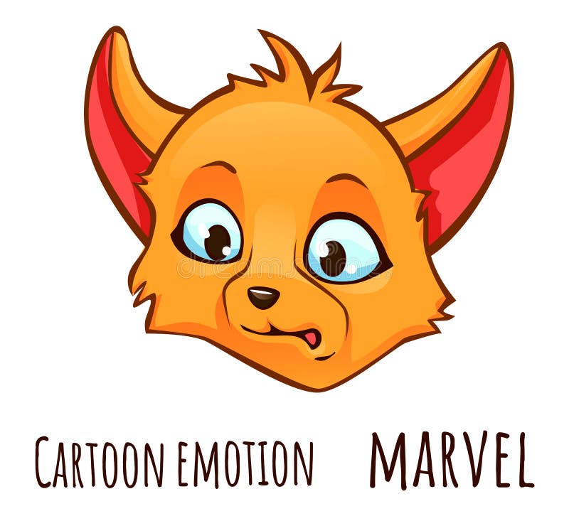 Cartoon Emotion of Fox - Marvel Stock Vector - Illustration of emotion ...