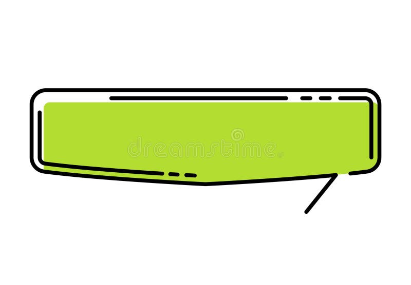 Creative Speech Bubble with Black Line for Text Box PNG Illustration ...