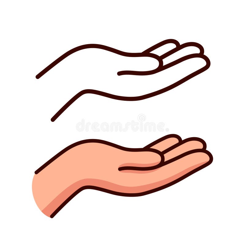 Empty Cupped Hand Stock Illustrations – 737 Empty Cupped Hand Stock ...