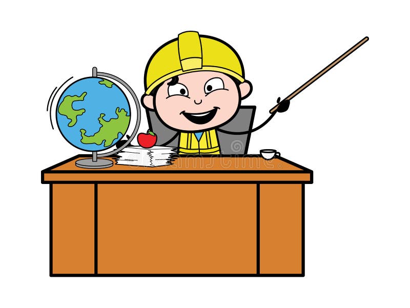 Cartoon Engineer Thinking In Confusion Stock Illustration ...