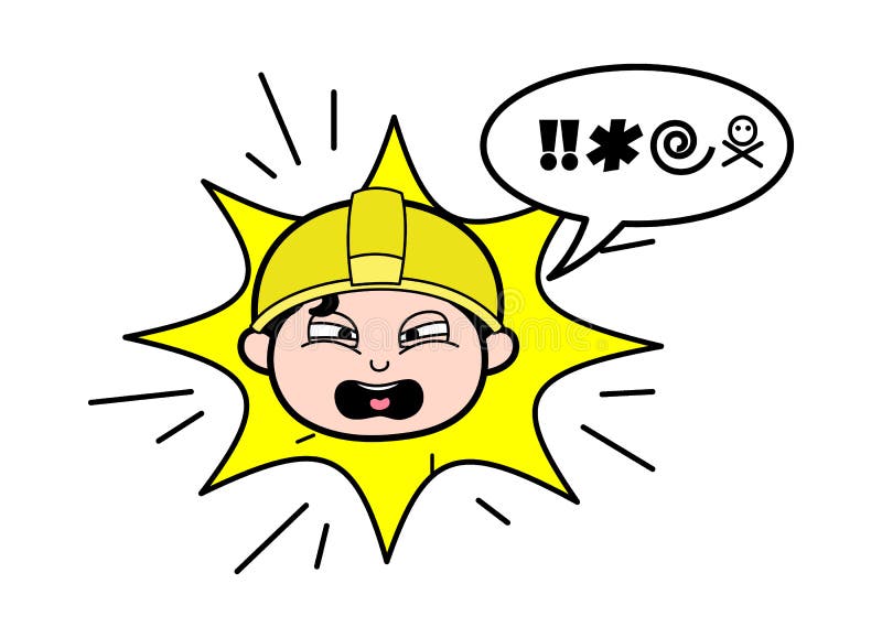 Cartoon Engineer Shouting and Abusing Stock Illustration - Illustration ...