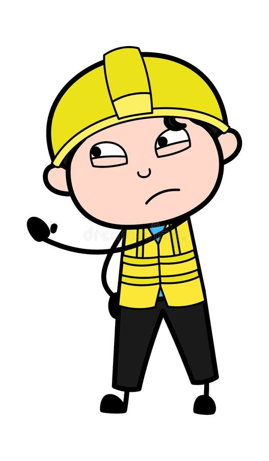 Cartoon Engineer Threatening Stock Illustration - Illustration of ...